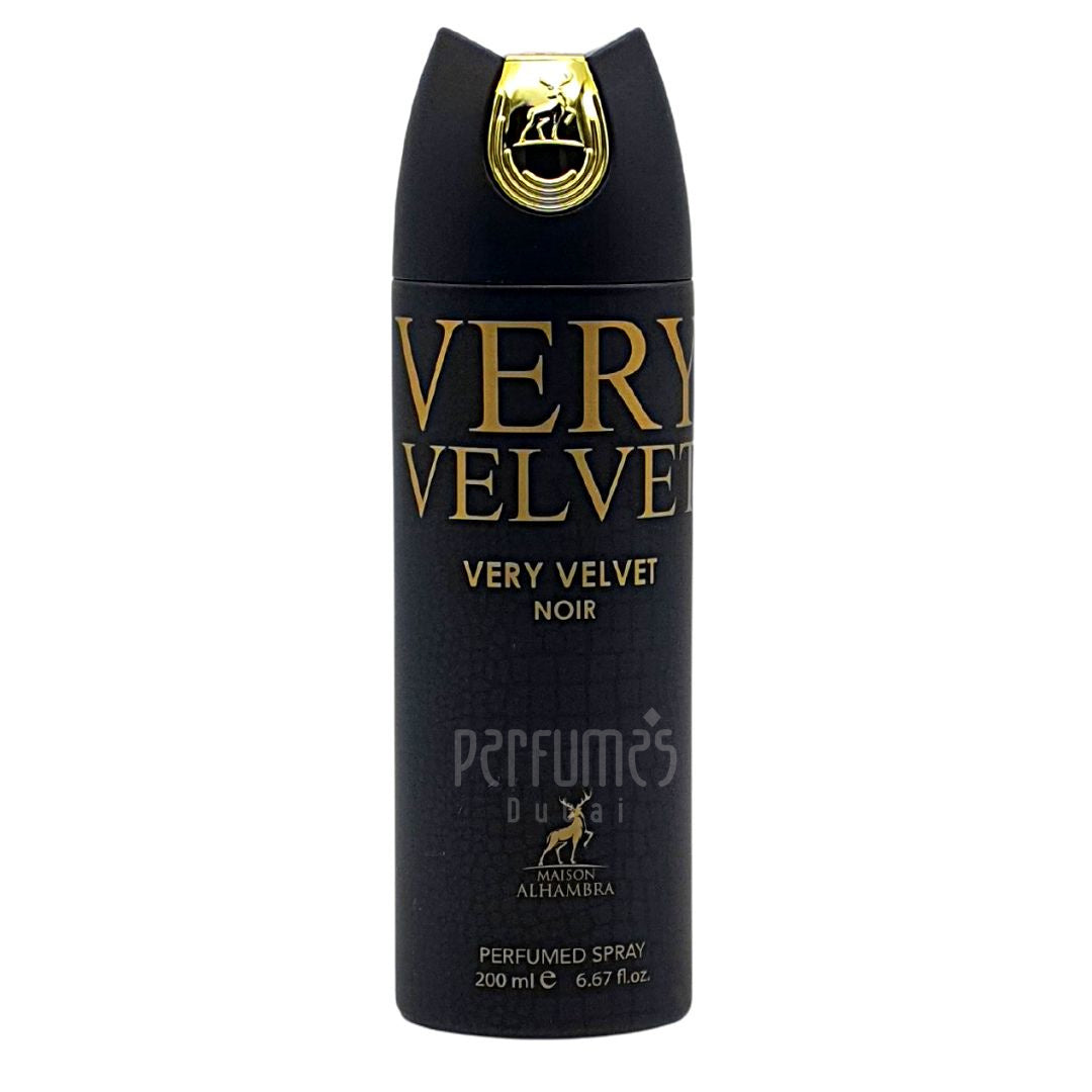 Very Velvet Noir Perfumed Spray 200ml by Maison Alhambra – perfumesdubai